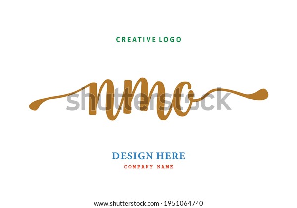 Nmo Lettering Logo Simple Easy Understand Stock Vector (Royalty Free ...