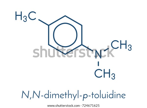 Nndimethylptoluidine Dmpt Molecule Commonly Used Catalyst Stock Vector ...