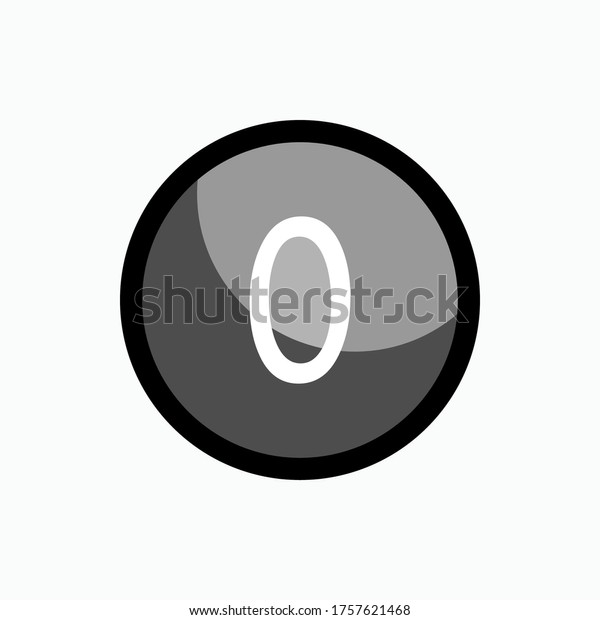 No 0 Icon Number Null Symbol Stock Vector (Royalty Free) 1757621468 ...