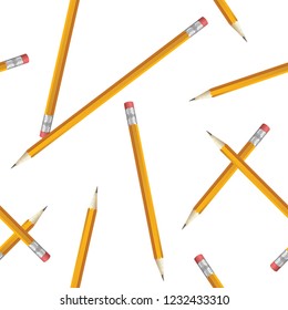 No 2 Pencils Seamless Pattern Stock Vector (Royalty Free) 1232433310