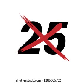No 25 Sign Stock Vector (Royalty Free) 1286005726 | Shutterstock