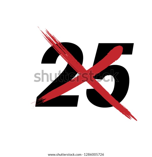No 25 Sign Stock Vector (Royalty Free) 1286005726 | Shutterstock