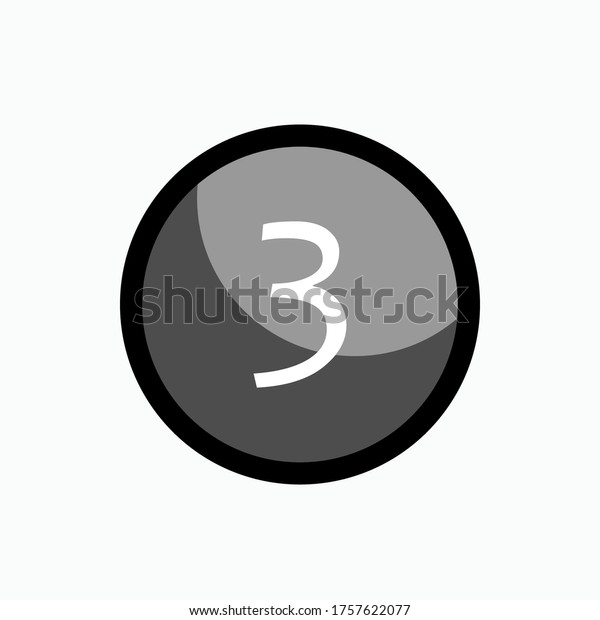 No 3 Icon Number Three Symbol Stock Vector (Royalty Free) 1757622077 ...