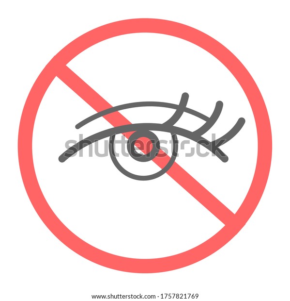 No Access Pictogram Simple Eye Icon Stock Vector (Royalty Free ...