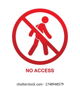 No Access Sign Isolated Vector On Stock Vector (Royalty Free ...