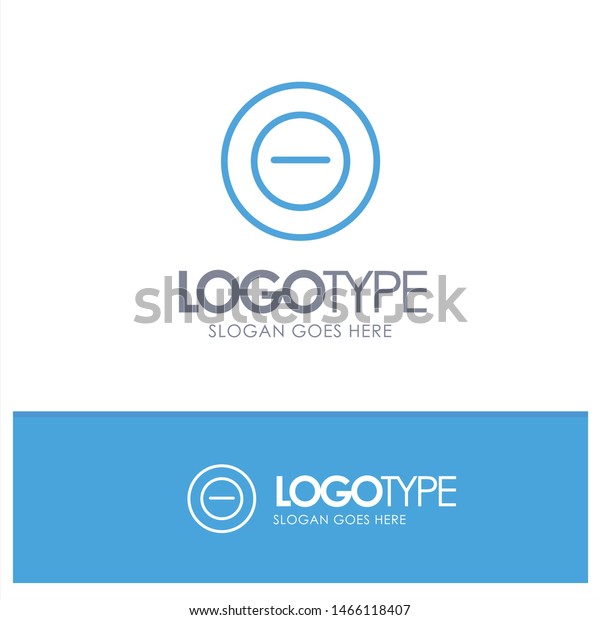 No Add Less Blue Outline Logo Stock Vector (Royalty Free) 1466118407 ...