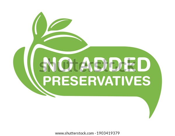 No Added Preservatives Flat Sign Healthy Stok Vektör (Telifsiz) 1903419379