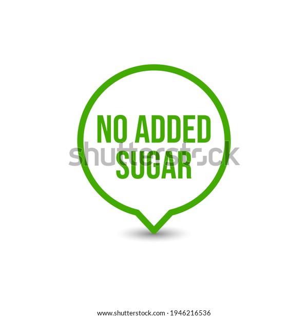 No Added Sugar Icon Label Design Stock Vector (Royalty Free) 1946216536 ...