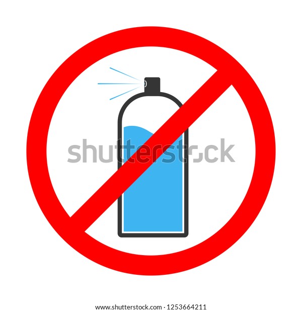 No Aerosol Spray Sign Vector Illustration Stock Vector (Royalty Free ...