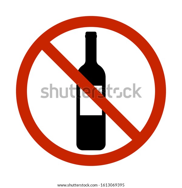 No Alcohol Allowed Drinking Prohibited Sign Stock Vector (Royalty Free ...
