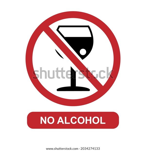 No Alcohol Alcohol Prohibited Sign Vector: เวกเตอร์สต็อก (ปลอดค่า ...
