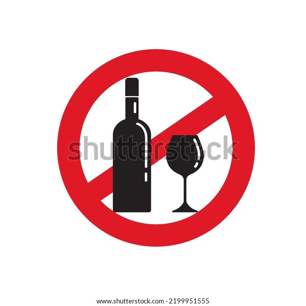 No Alcohol Sign Vector Illustration Stock Vector (Royalty Free ...