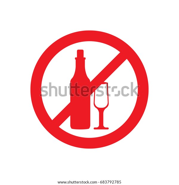 No Alcohol Sign Warning Sign Isolated: เวกเตอร์สต็อก (ปลอดค่าลิขสิทธิ์ ...