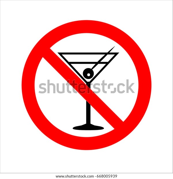 No Alcohol Sing Vector Stock Vector (Royalty Free) 668005939 | Shutterstock