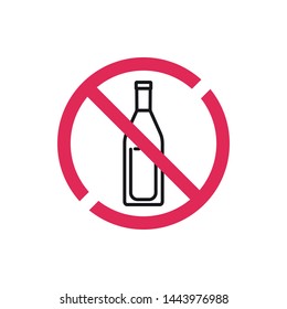 No Alcohol Sing Vector Icon Eps: vector de stock (libre de regalías ...