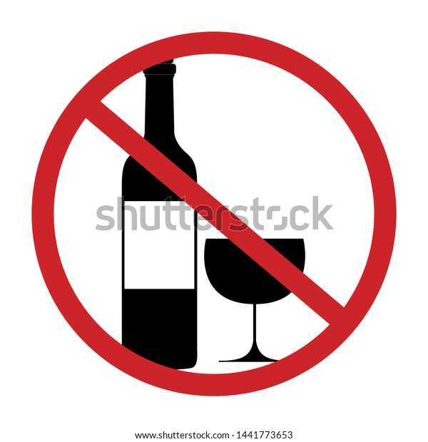 No Alcohol Sing Vector No Alcohol: vector de stock (libre de regalías ...