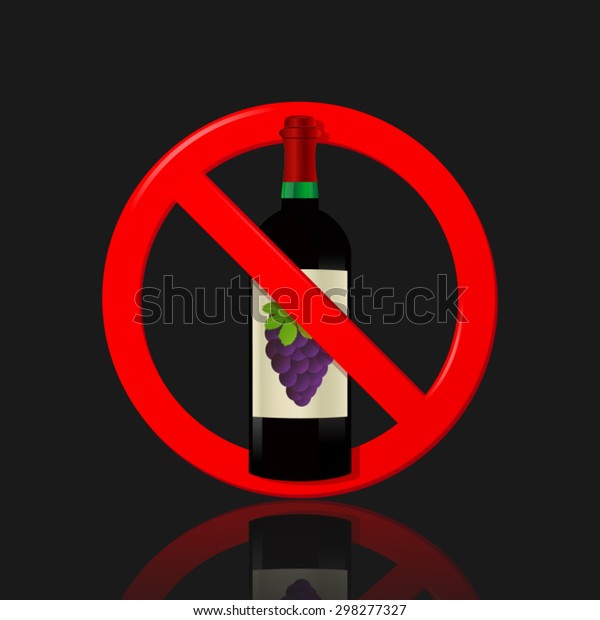 No Alcohol Warning Sign Vector Illustration: เวกเตอร์สต็อก (ปลอดค่า ...