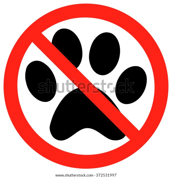 No Animal Paw Sign Vector Illustration Stock Vector (Royalty Free ...