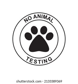 No Animal Testing Label Icon Black Stock Vector (Royalty Free ...