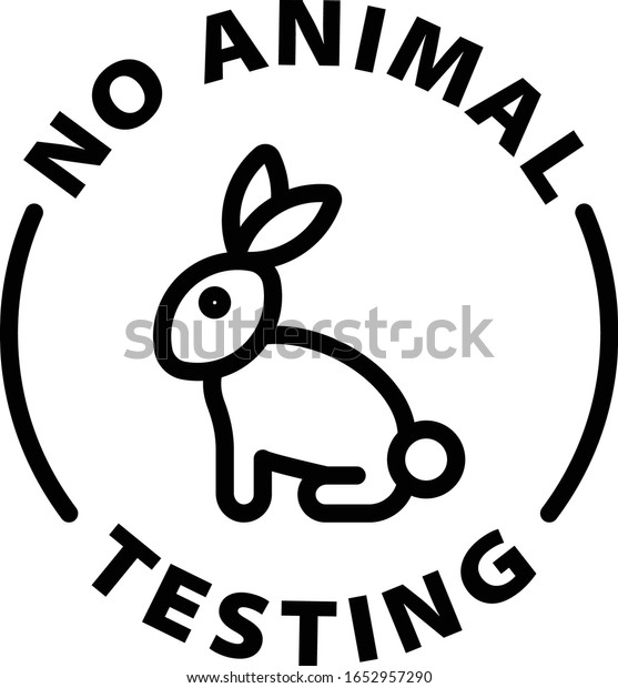 No Animal Testing Outline Icon Stock Vector (Royalty Free) 1652957290 ...