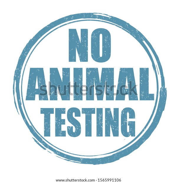 No Animal Testing Sign Stamp On Stock Vector (Royalty Free) 1565991106 ...