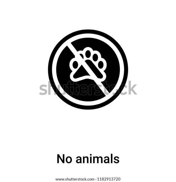 No Animals Icon Vector Isolated On Stock Vector (Royalty Free ...