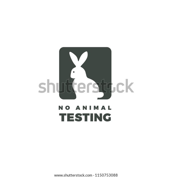 No Animals Testing Icon Design Bunny Stock Vector (Royalty Free ...
