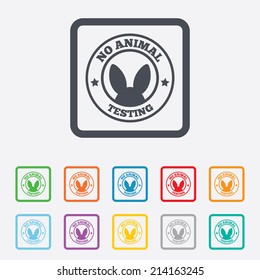 No Animals Testing Sign Icon Not Stock Vector (Royalty Free) 214163245