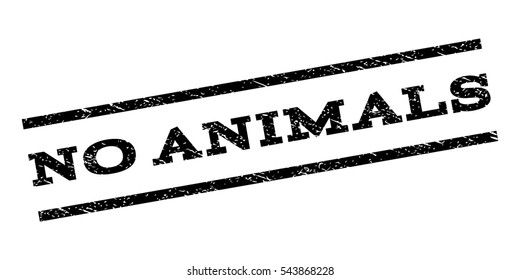 No Animals Watermark Stamp Text Caption Stock Vector (Royalty Free ...