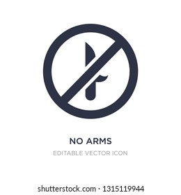 No Arms Icon On White Background Stock Vector (Royalty Free) 1315119944 ...