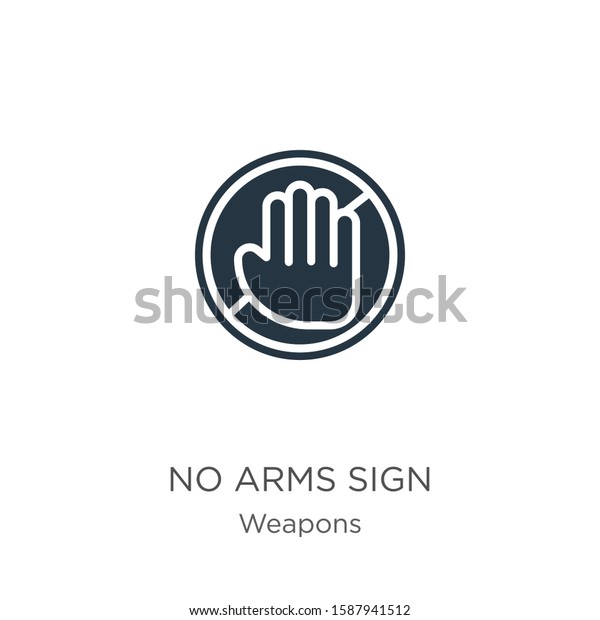 No Arms Sign Icon Vector Trendy: vector de stock (libre de regalías ...