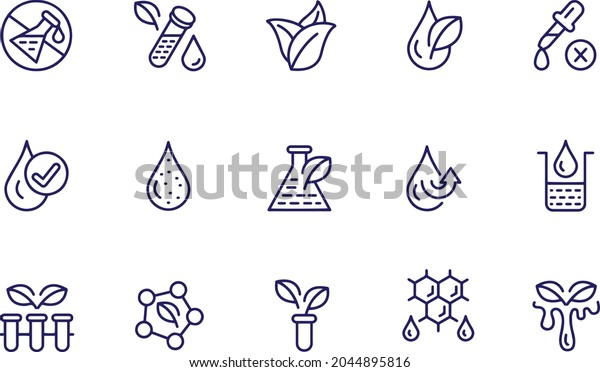 No Artificial Color Icon Set Vector Stock Vector (Royalty Free ...