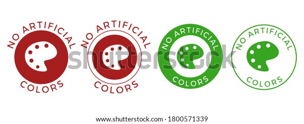 No Artificial Colors Dyes Vector Icon Stock Vector (Royalty Free ...