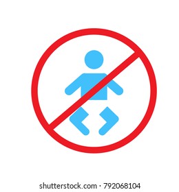No Baby Vector Icon Design: เวกเตอร์สต็อก (ปลอดค่าลิขสิทธิ์) 792068104 ...