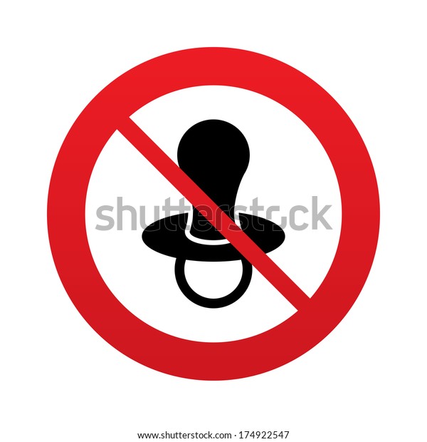 No Babys Dummy Sign Icon Child Stock Vector (Royalty Free) 174922547 ...