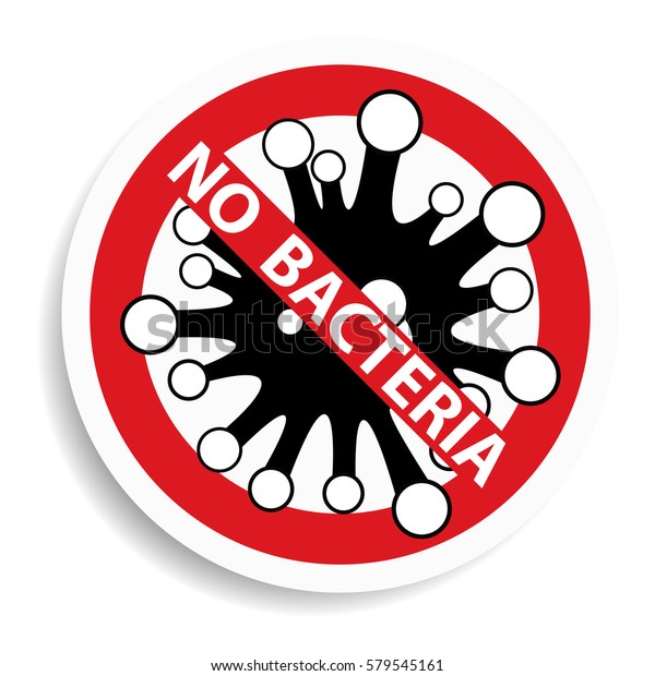 No Bacteria Sign On White Backgroundvector : image vectorielle de stock ...
