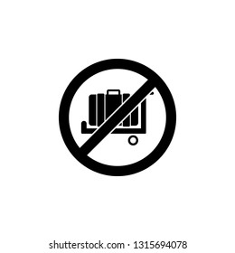 No Baggage Sign Icon Simple Glyph Stock Vector (Royalty Free ...