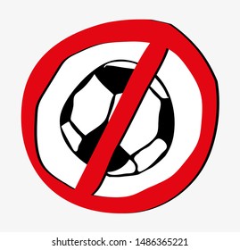 No Ball Sign Vector Icon Stock Vector (Royalty Free) 1486365221