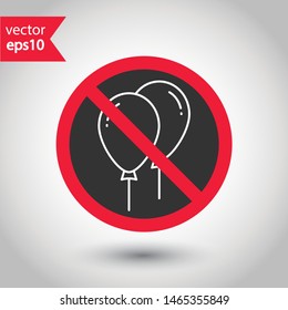 Vektor Stok No Balloon Icon Prohibited Balloon Vector (Tanpa Royalti ...
