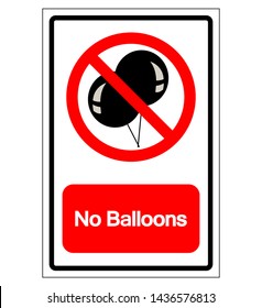 No Balloons Symbol Sign Vector Illustration Stock Vector (Royalty Free ...
