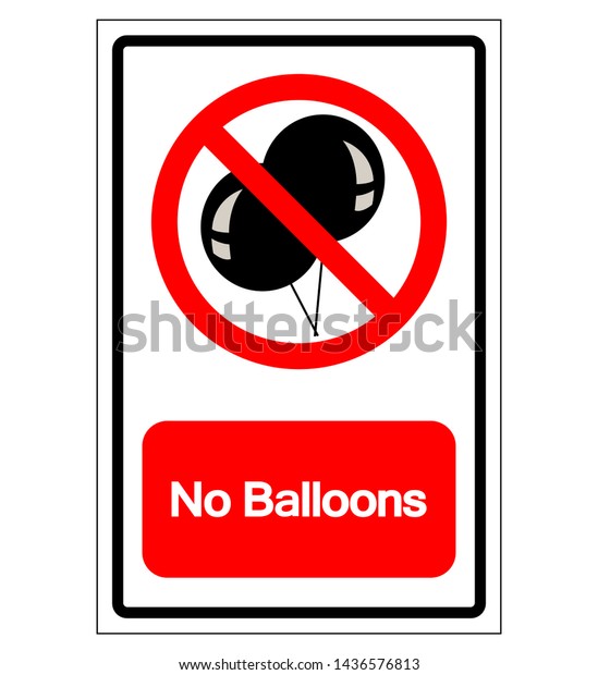 No Balloons Symbol Sign Vector Illustration Stock Vector (Royalty Free ...