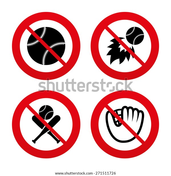 No Ban Stop Signs Baseball Sport Stock Vector (Royalty Free) 271511726