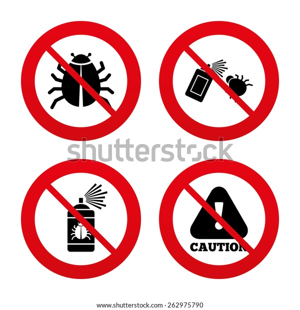 No Ban Stop Signs Bug Disinfection Stock Vector (Royalty Free) 262975790