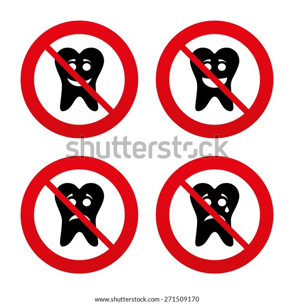 No Ban Stop Signs Tooth Smile Stock Vector (Royalty Free) 271509170 ...