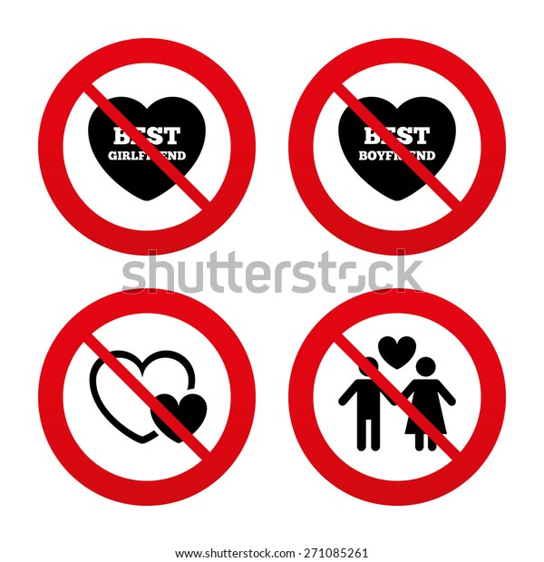 No Ban Stop Signs Valentine Day Stock Vector (Royalty Free) 271085261 ...