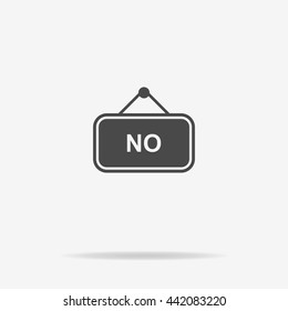 No Banner Icon Vector Concept Illustration: เวกเตอร์สต็อก (ปลอดค่า ...