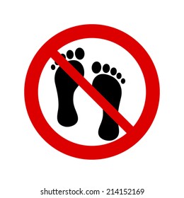 No Barefoot Sign Stock Vector (Royalty Free) 214152169 | Shutterstock