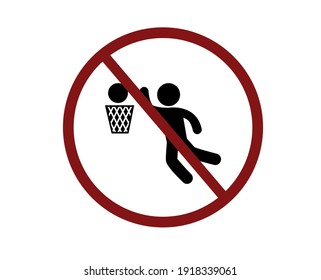 No Basketball Icon Vector Linear Style Stock Vector (Royalty Free ...