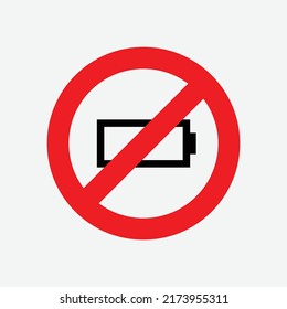 No Battery Icon Vector Eps 10 Stock Vector (Royalty Free) 2173955311 ...