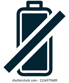No Battery Sign Stock Vector (Royalty Free) 1156979689 | Shutterstock